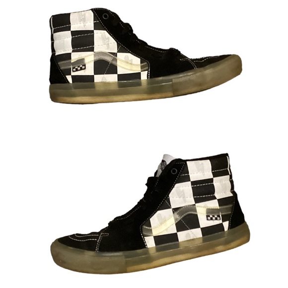 Vans | Shoes | Vans Skateboard Sk8 Classic Hitop Oversized Checkerboard ...